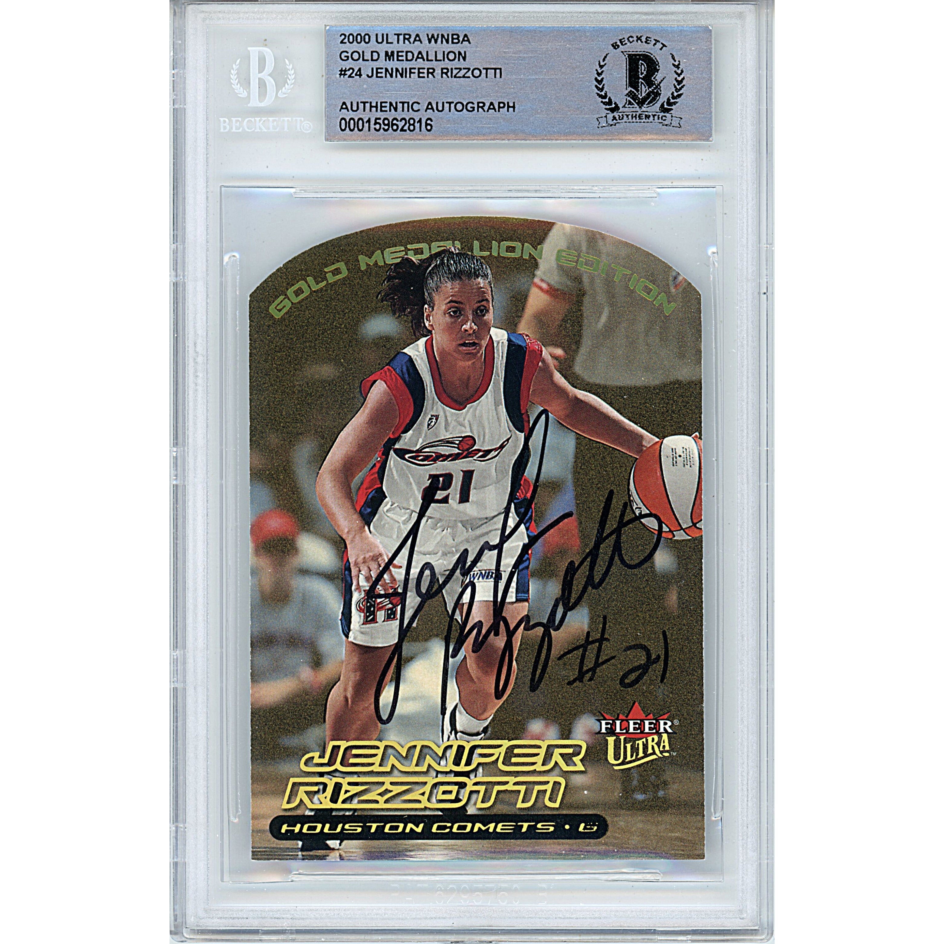 2000 Fleer Ultra WNBA Gold Medallion #24 — Jennifer Rizzotti Houston C ...