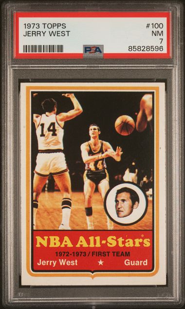 Graded 1973 Topps Jerry West #100 Basketball Card PSA 7 Near Mint ...